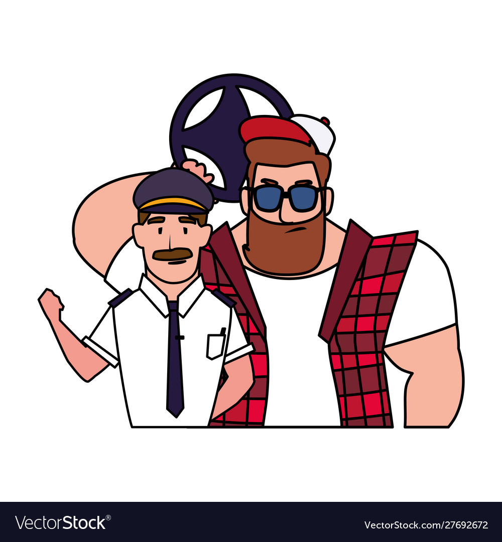 Isolated drivers persons design Royalty Free Vector Image