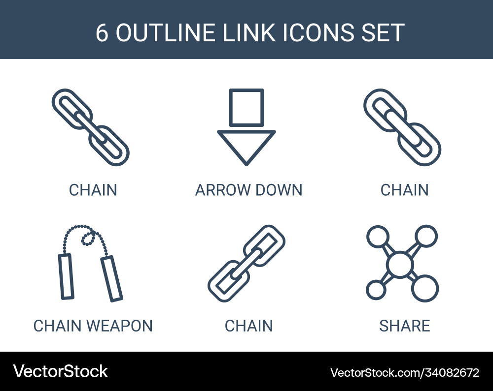 Link icons Royalty Free Vector Image - VectorStock