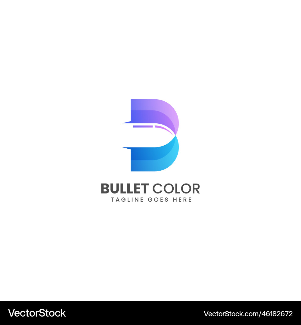 Logo letter b gradient colorful style Royalty Free Vector