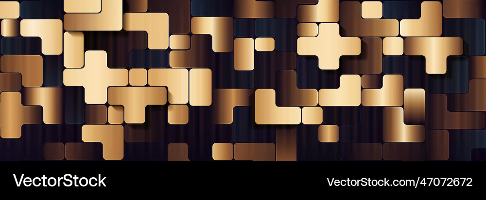 Luxury dark blue and gold abstract dimension Vector Image