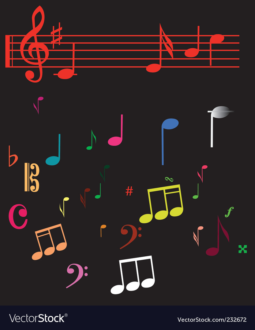 Musical notes Royalty Free Vector Image - VectorStock