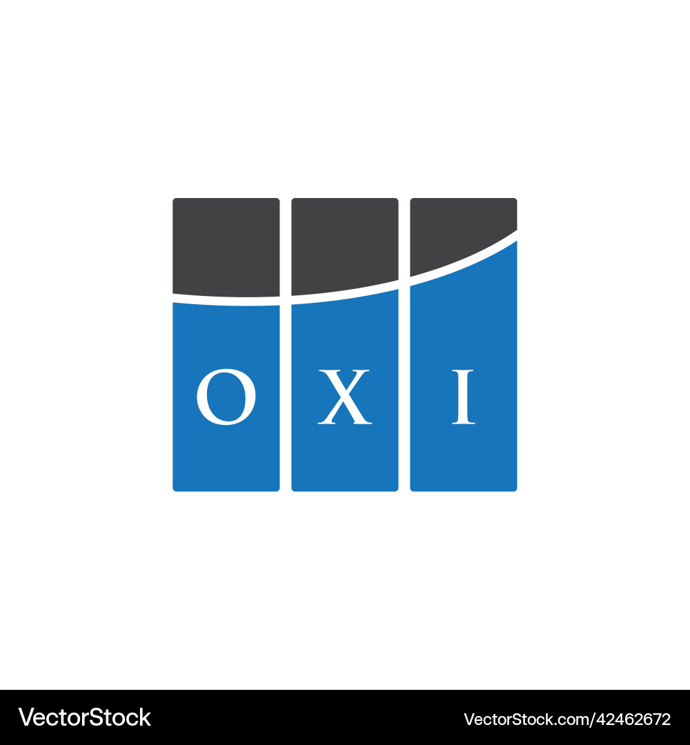 Oxi letter logo design on white background Vector Image