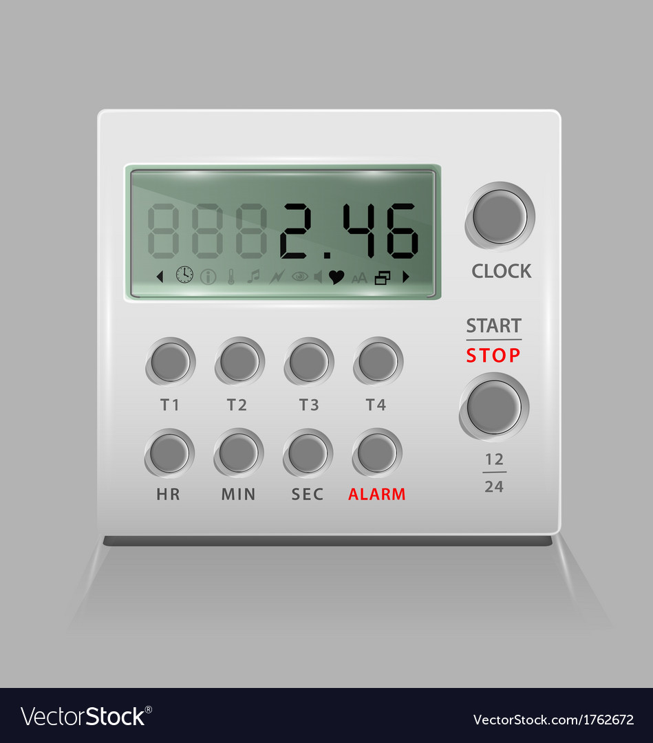 Portable digital timer Royalty Free Vector Image