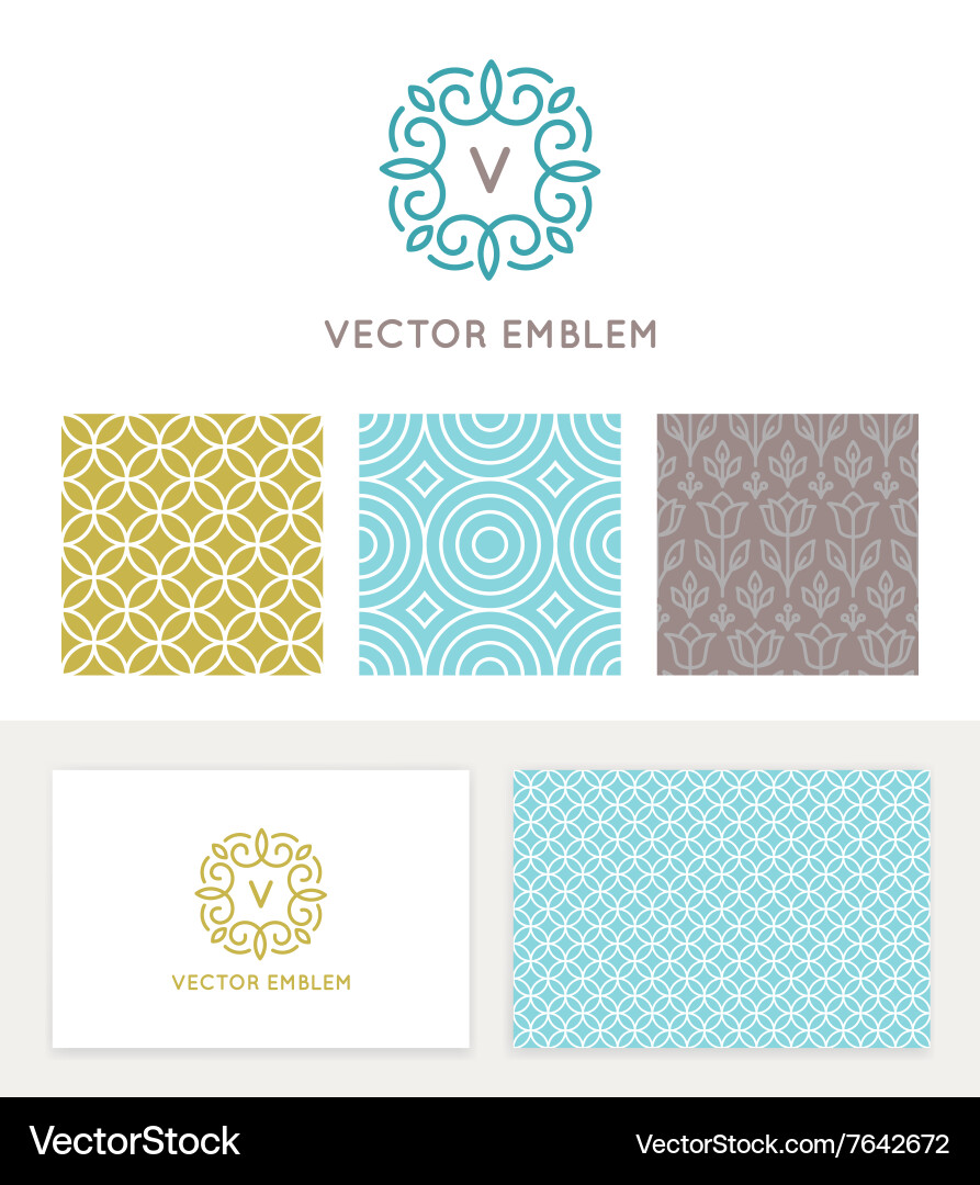 Set of graphic design elements and logo design Vector Image