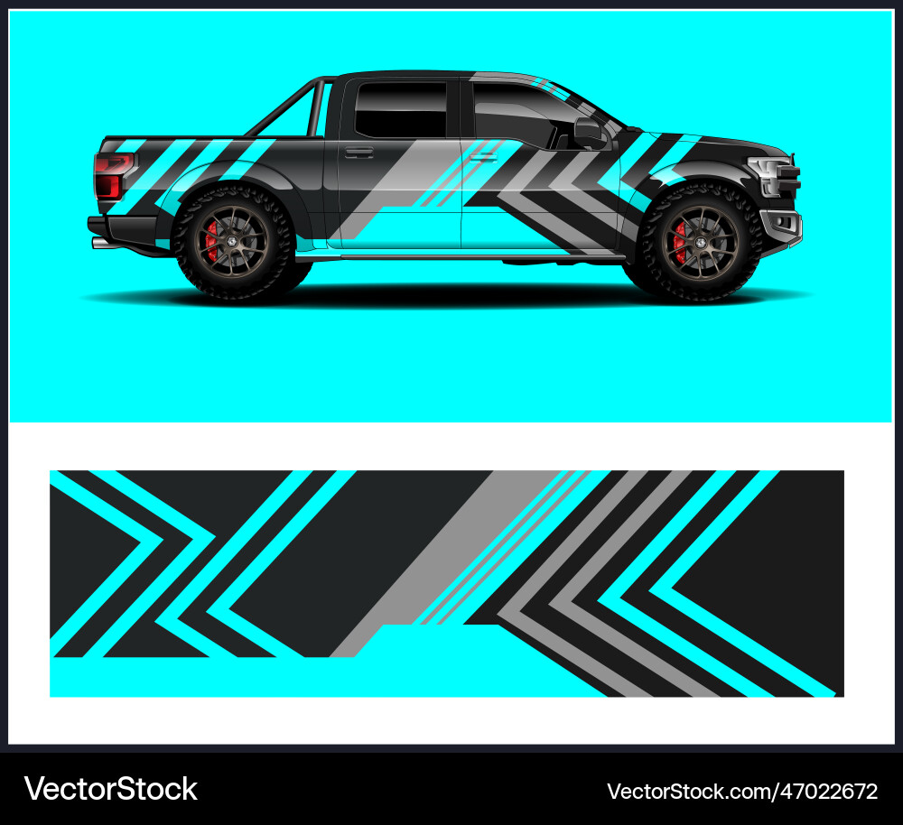 Vehicle wrap design car wrap with premium Vector Image