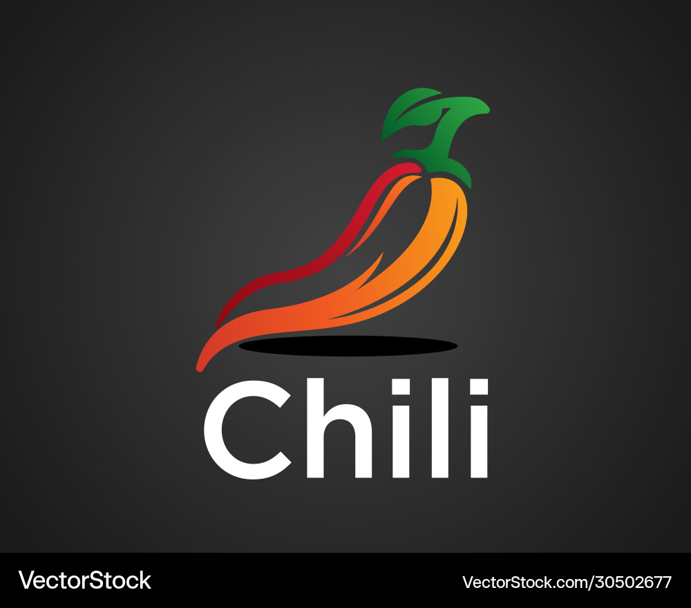 Abstract chili logo design inspiration Royalty Free Vector
