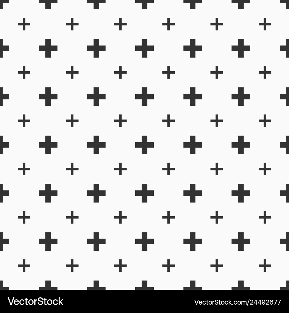 Abstract seamless pattern of crosses or plus signs