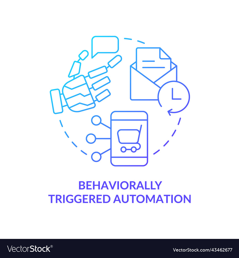 Behaviorally Triggered Automation Blue Gradient Vector Image