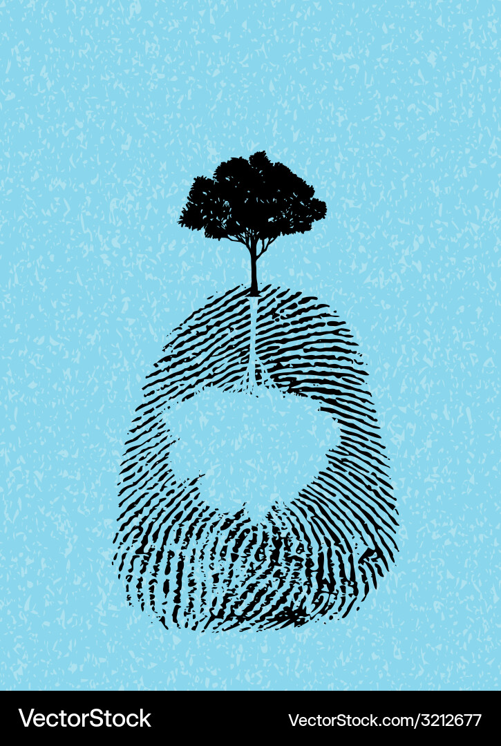 Concept of finger tree Royalty Free Vector Image