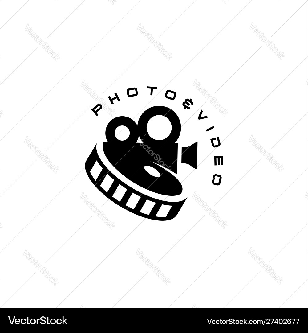Photo and video logo design Royalty Free Vector Image