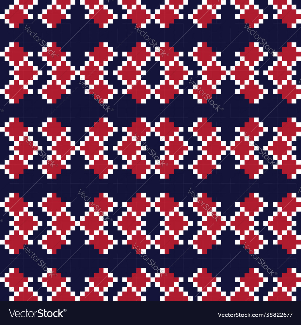 Red argyle seamless pattern background Royalty Free Vector