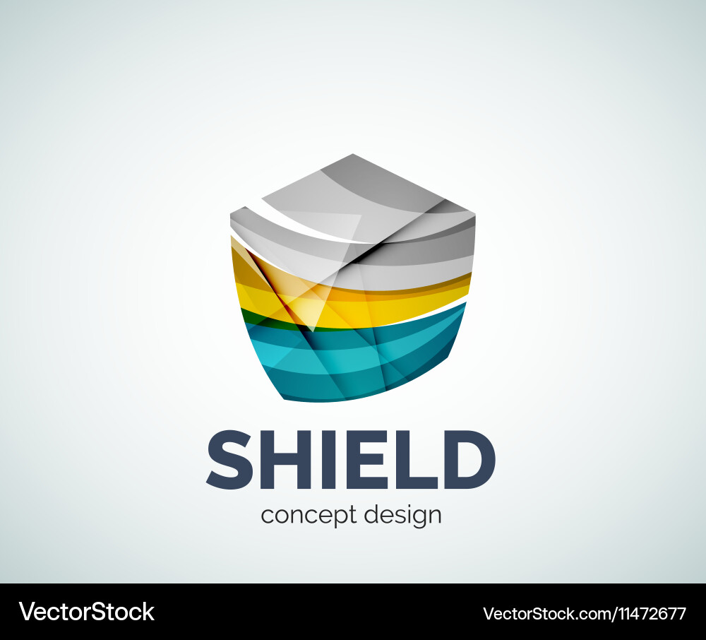 Shield logo business branding icon Royalty Free Vector Image