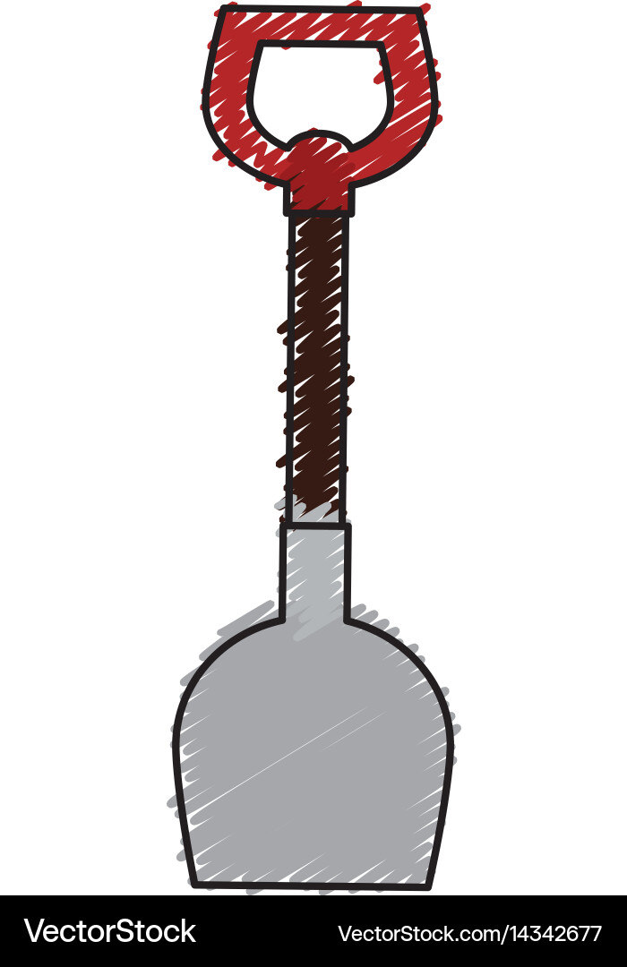 Shovel tool isolated icon Royalty Free Vector Image