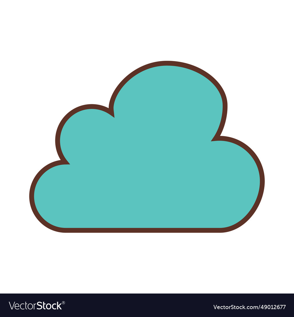Stroke cloud sign Royalty Free Vector Image - VectorStock