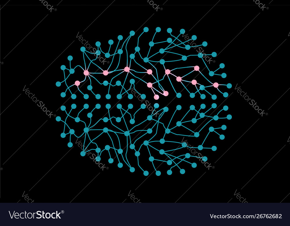 Artificial intelligence brain Royalty Free Vector Image