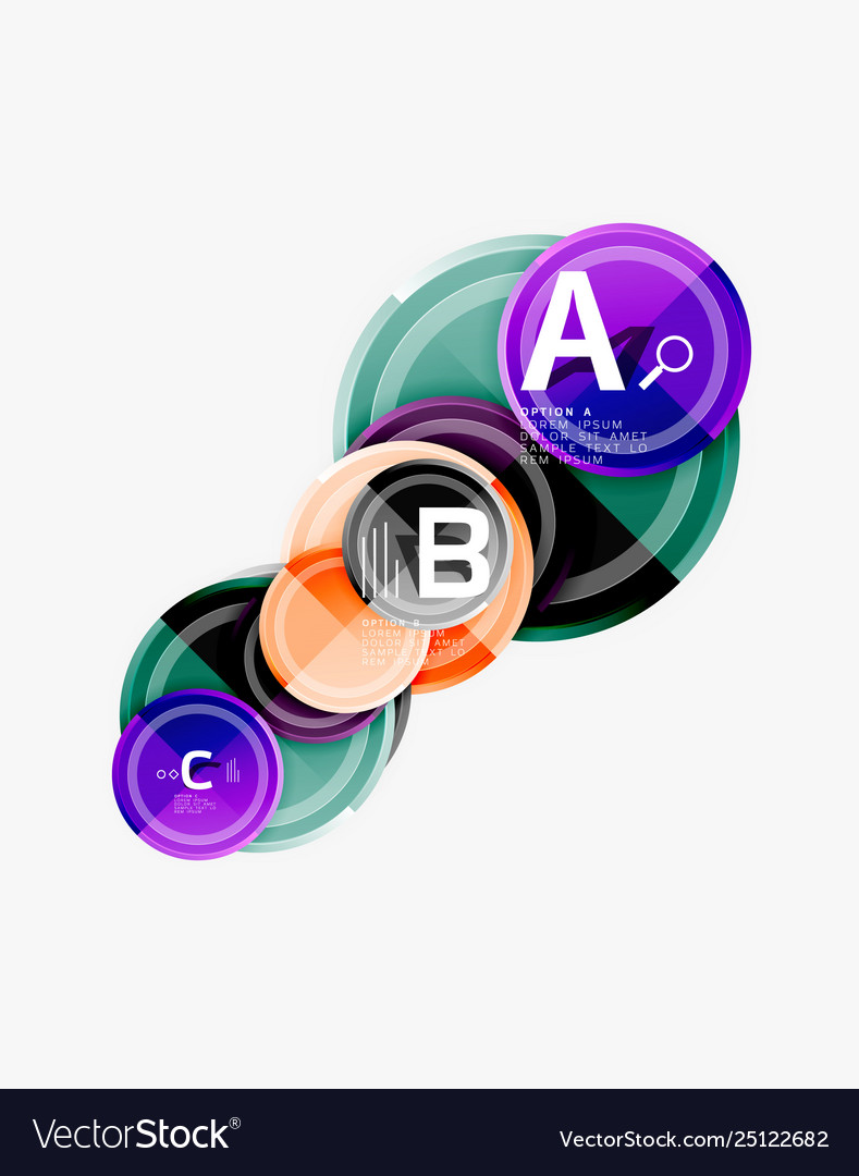 Circular pattern abstract circles composition Vector Image