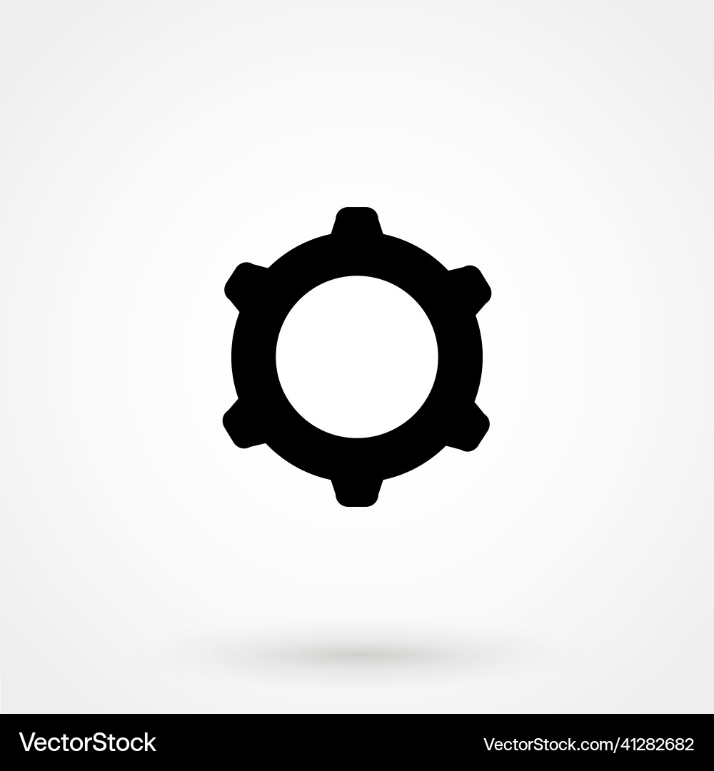 Cog settings icon symbol Royalty Free Vector Image