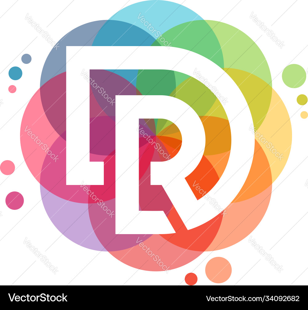 Colorful r logo letter designs template Royalty Free Vector