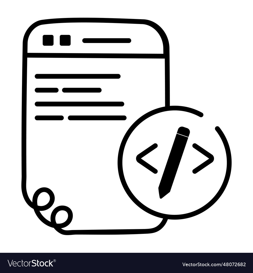 Edit code Royalty Free Vector Image - VectorStock