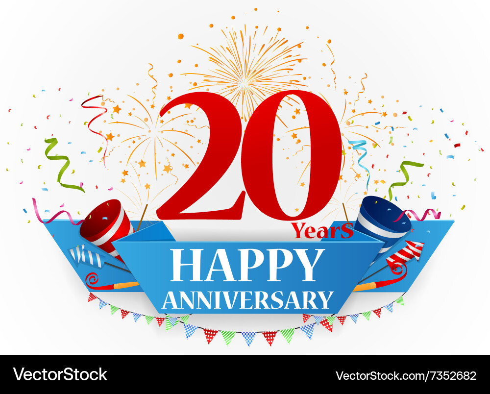 Happy anniversary celebration design Royalty Free Vector