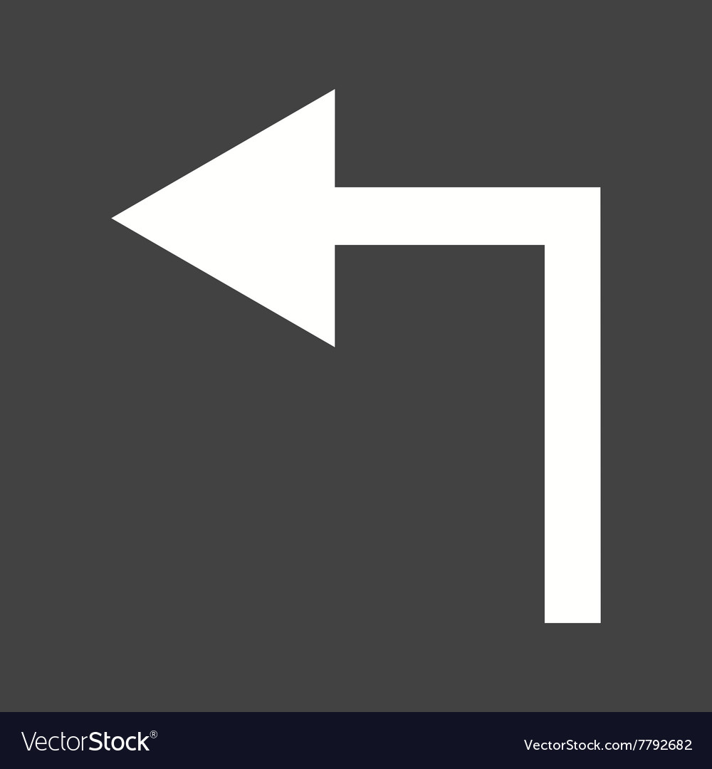 Left turn Royalty Free Vector Image - VectorStock