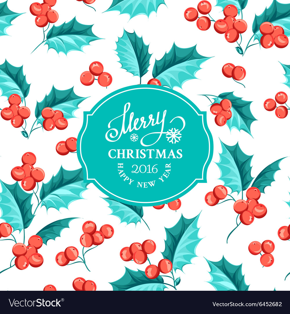 Mistletoe holiday card Royalty Free Vector Image