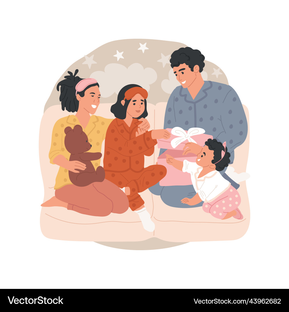 Pajama party isolated cartoon Royalty Free Vector Image