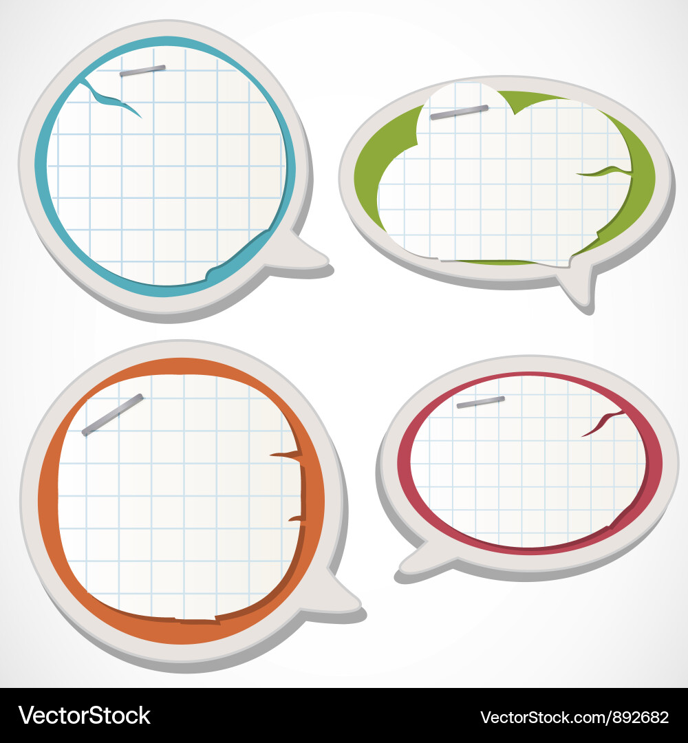 Paper speech bubbles Royalty Free Vector Image