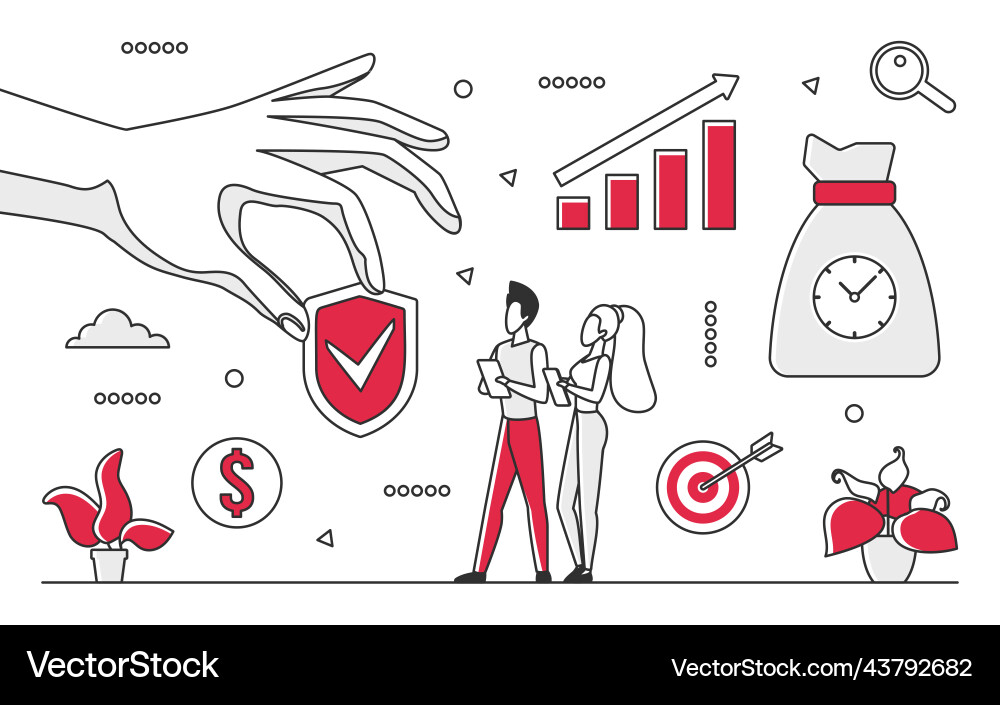 Personal safety investments Royalty Free Vector Image