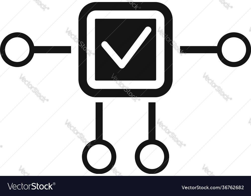 Restructure plan icon simple style Royalty Free Vector Image