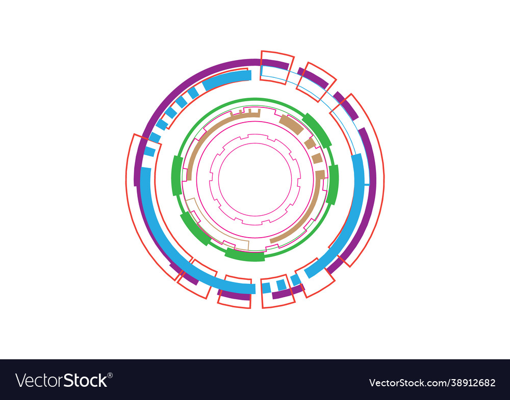 Technology abstract future circle background Vector Image