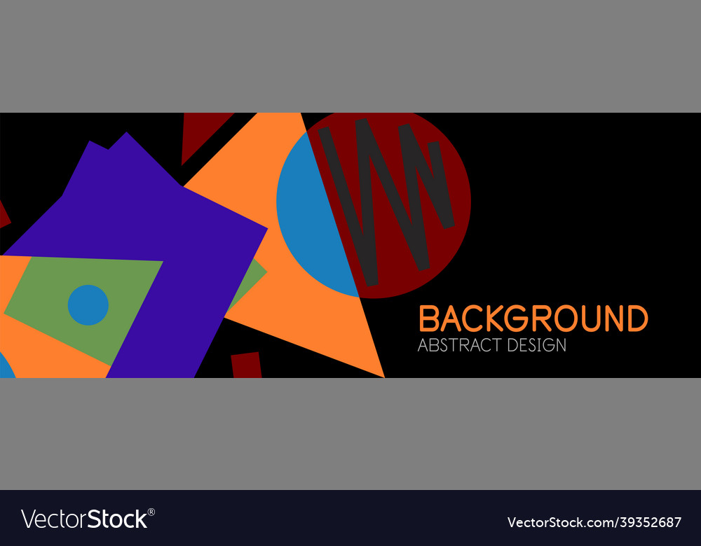 Abstract Background Blocks Lines Triangles Vector Image