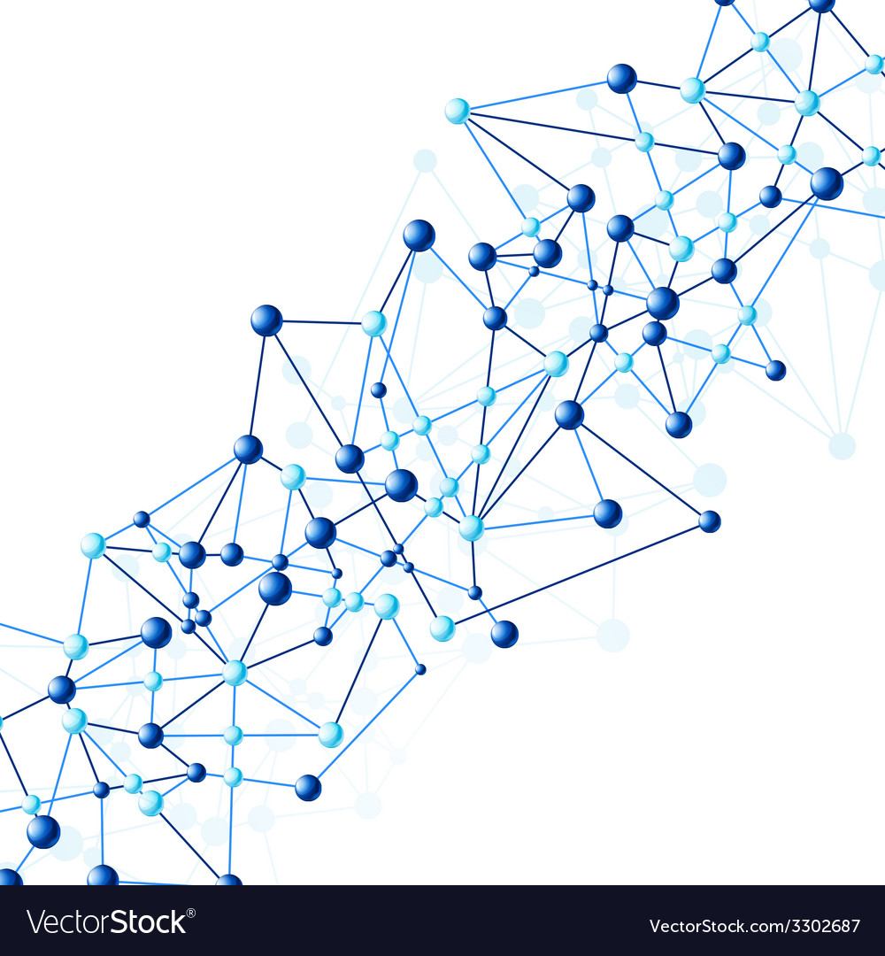 Background with molecule structure Royalty Free Vector Image