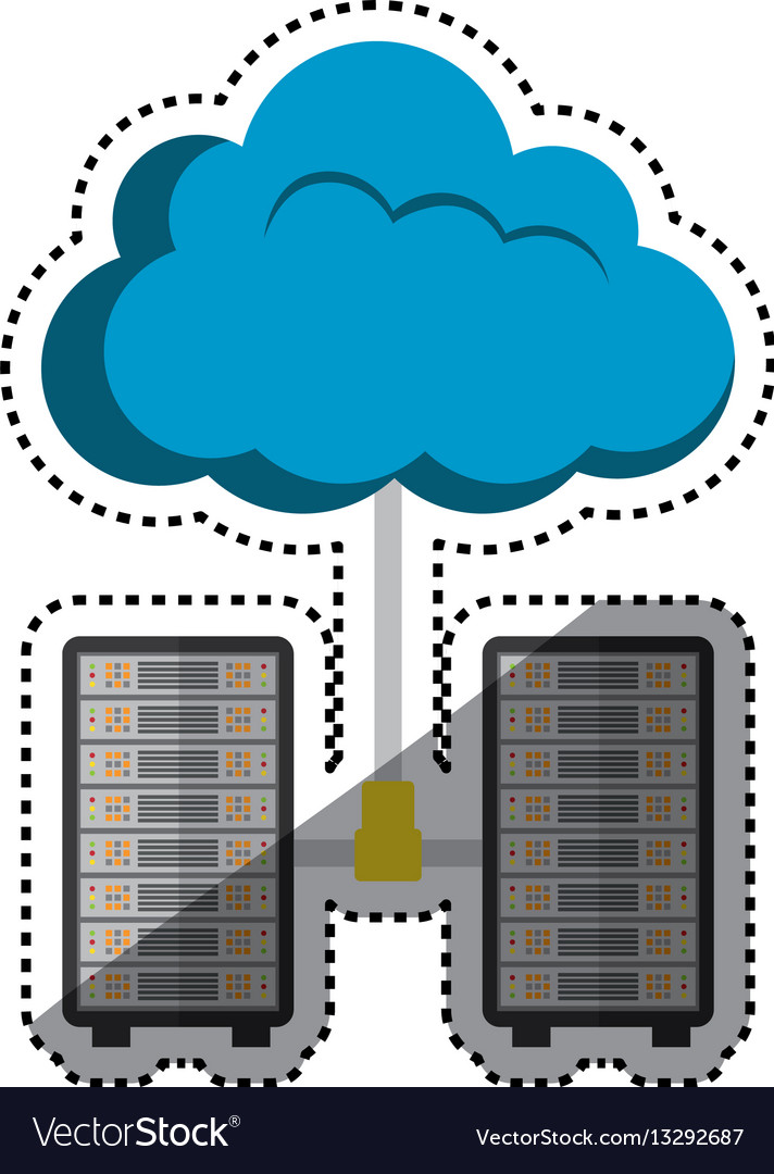 Cloud computing technology Royalty Free Vector Image