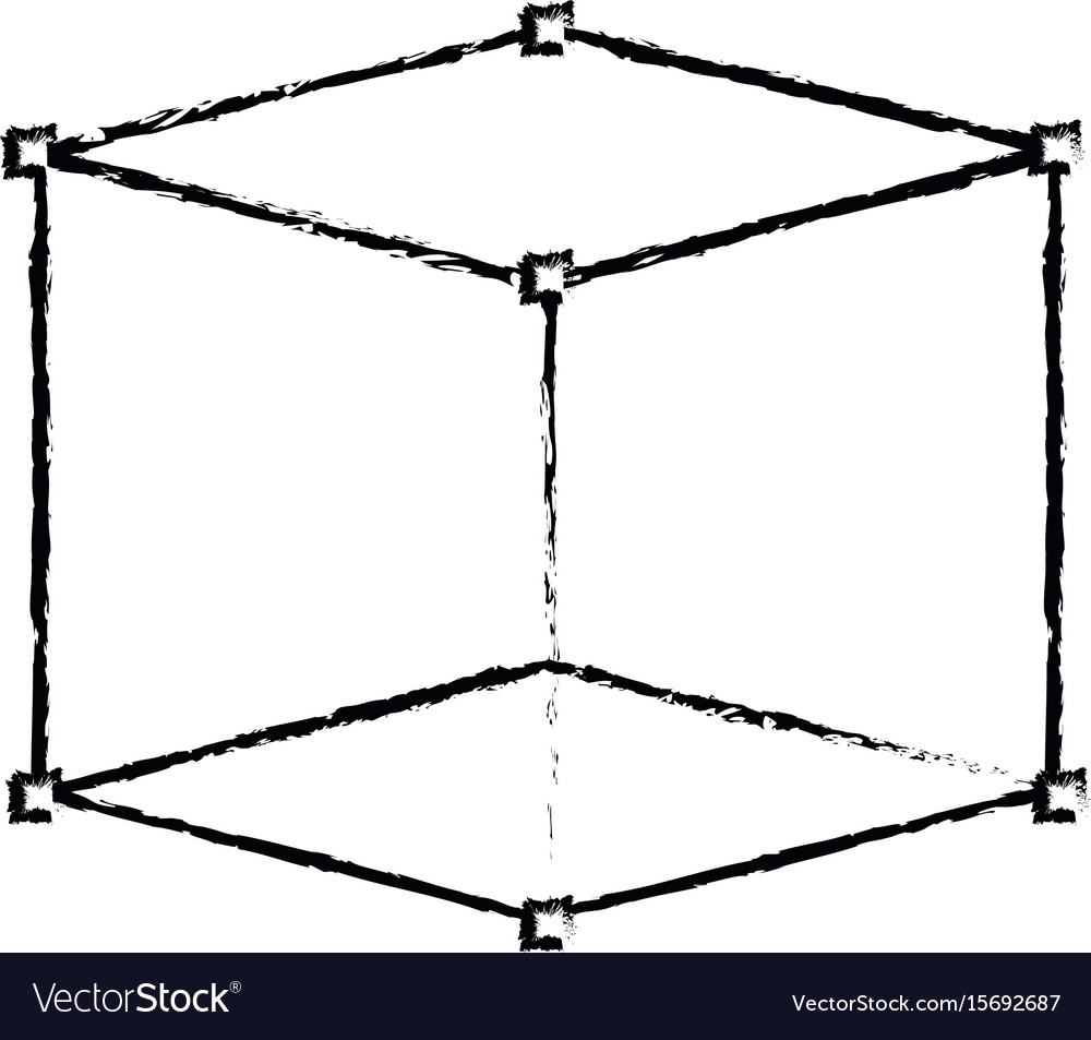 Cube 3d graph design element Royalty Free Vector Image