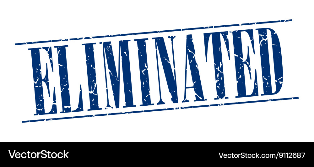 Eliminated blue grunge vintage stamp isolated Vector Image