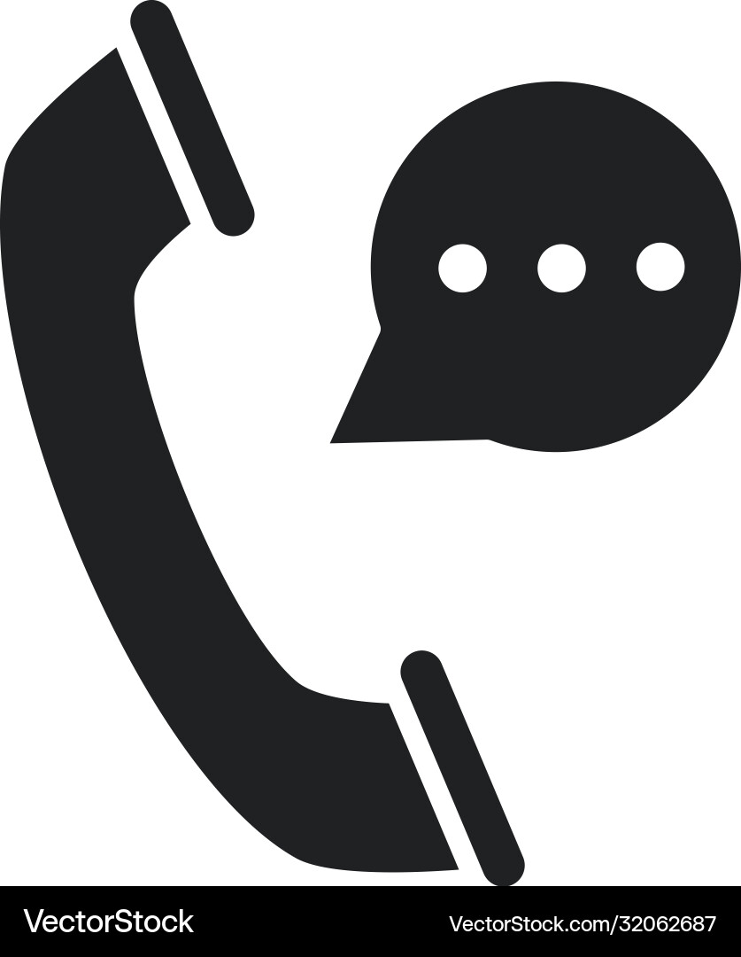 Phone call service support center silhouette style