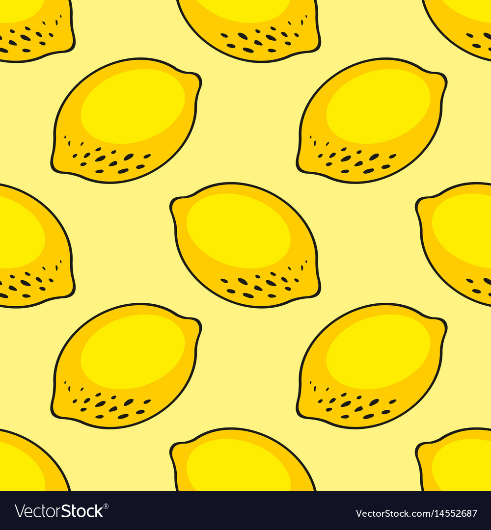Stylized lemon seamless pattern for design Vector Image