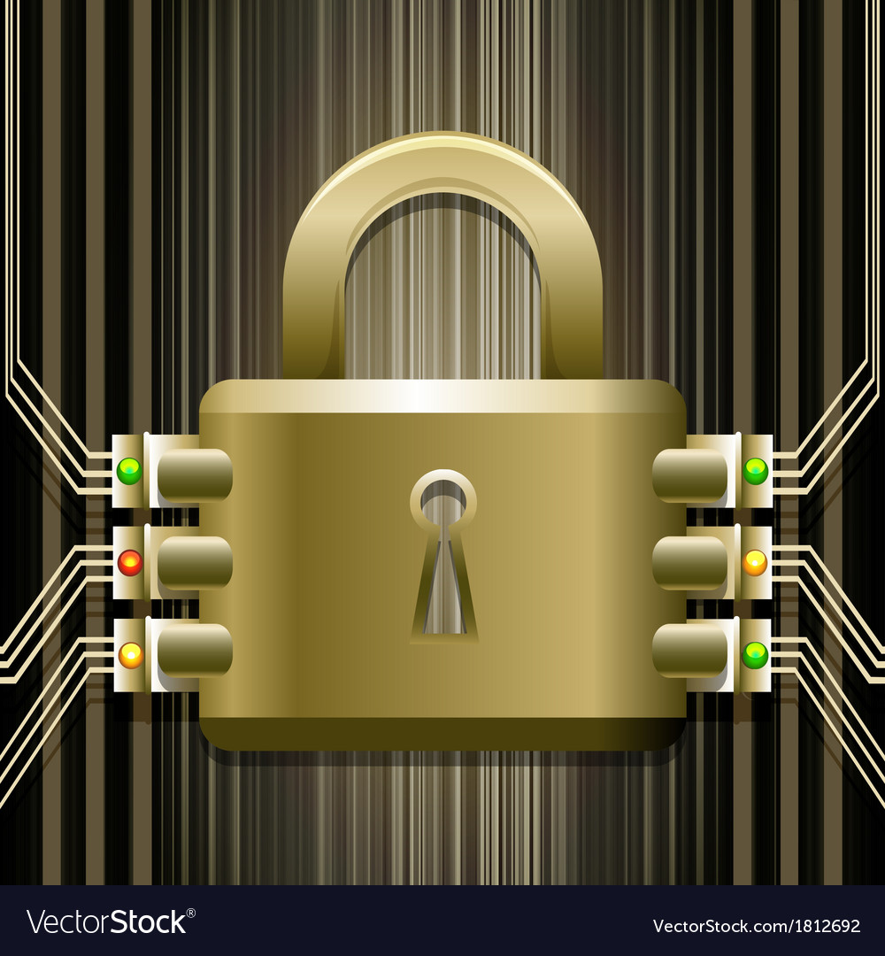 Electronic lock Royalty Free Vector Image - VectorStock