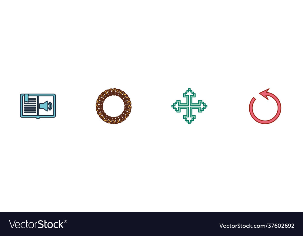 Set audio book laurel wreath pixel arrows Vector Image Set audio book laurel wreath pixel arrows Vector Image