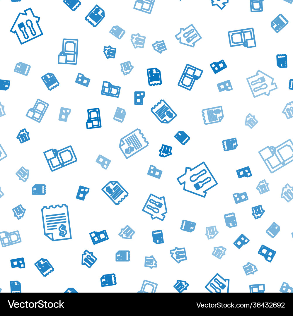 Set line paper or financial check online ordering Vector Image
