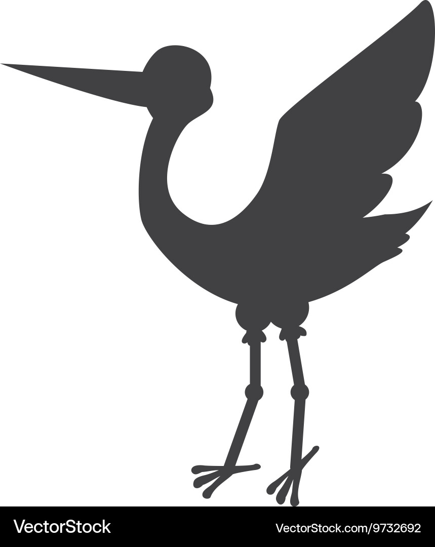Stork icon animal concept graphic Royalty Free Vector Image