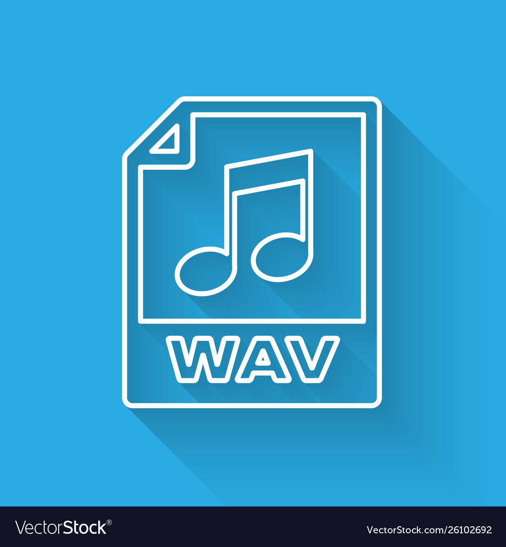 White wav file document icon download wav button Vector Image White wav file document icon download wav button Vector Image