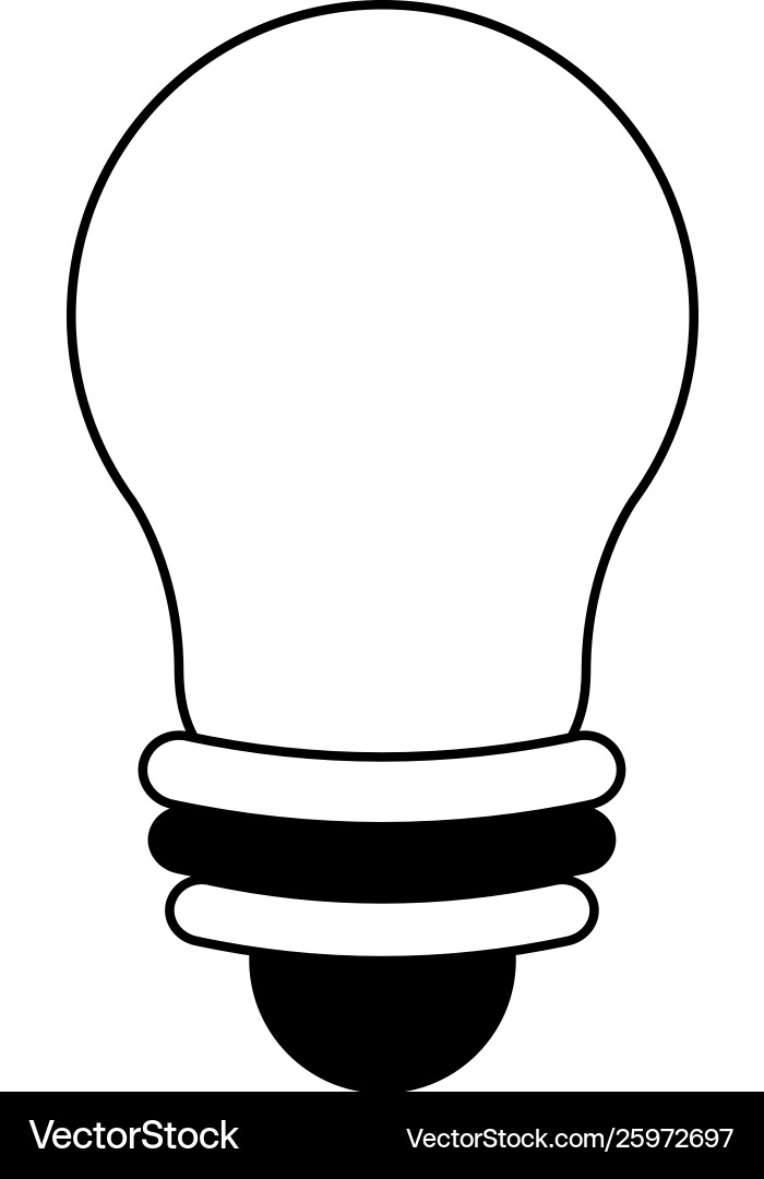 Bulb light big idea symbol isolated in black Vector Image