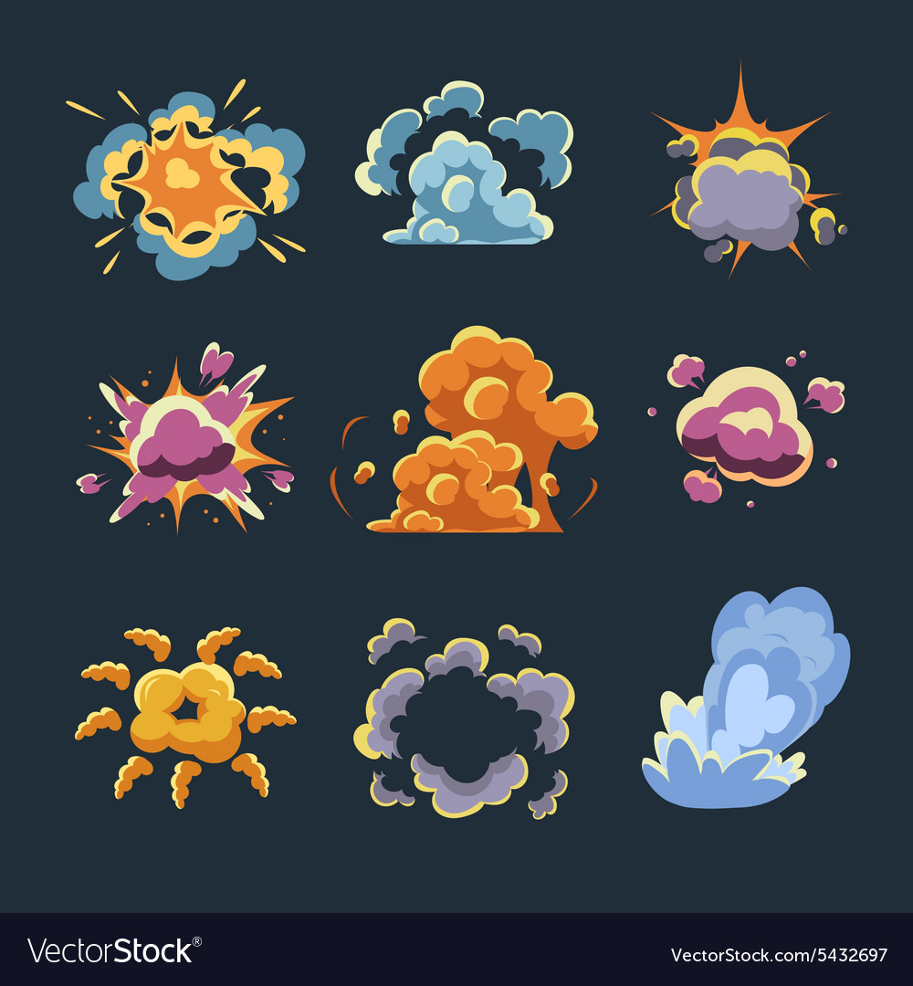 Cartoon comic explosion Royalty Free Vector Image