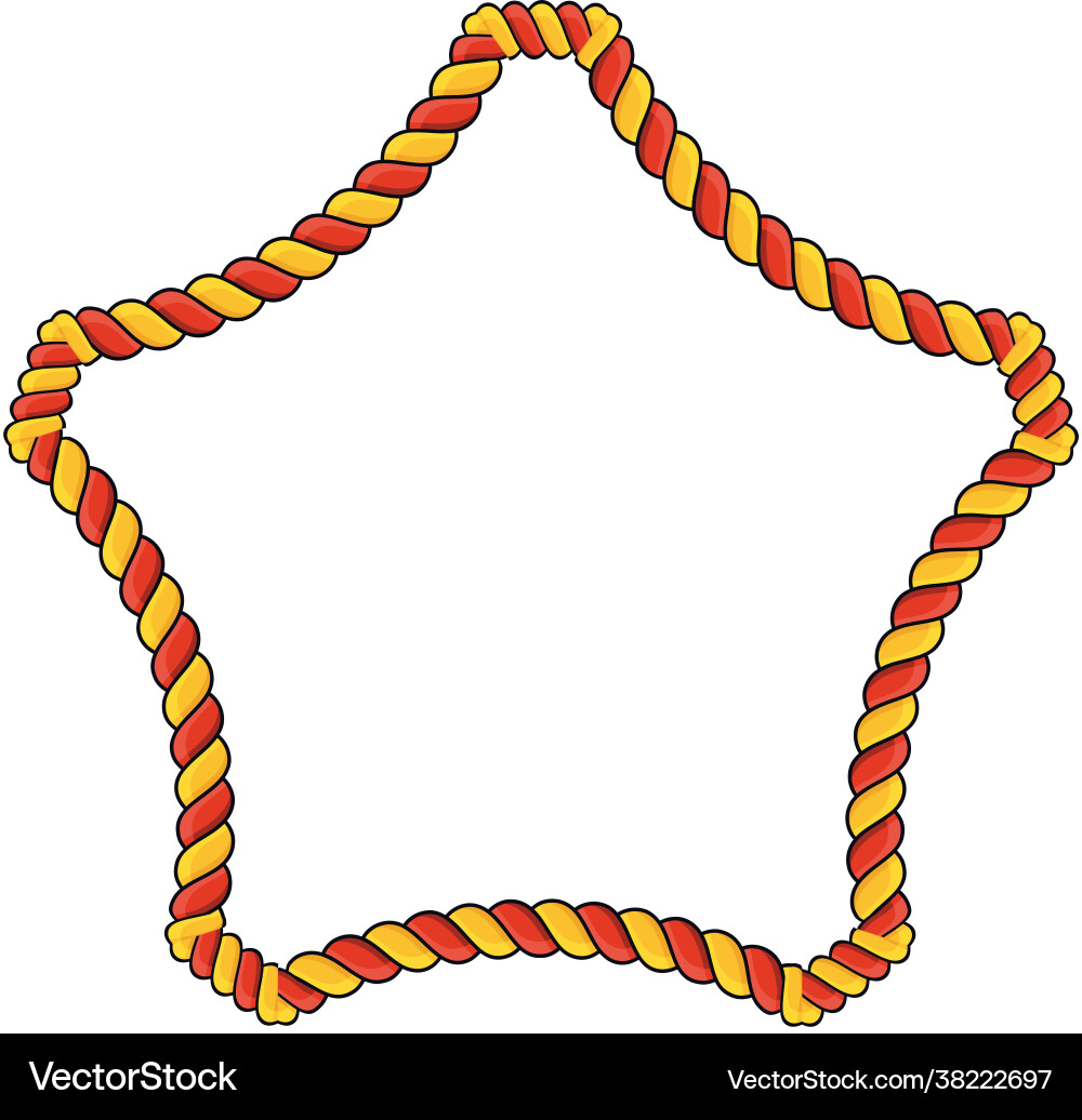 Collection round outline decorative rope border Vector Image