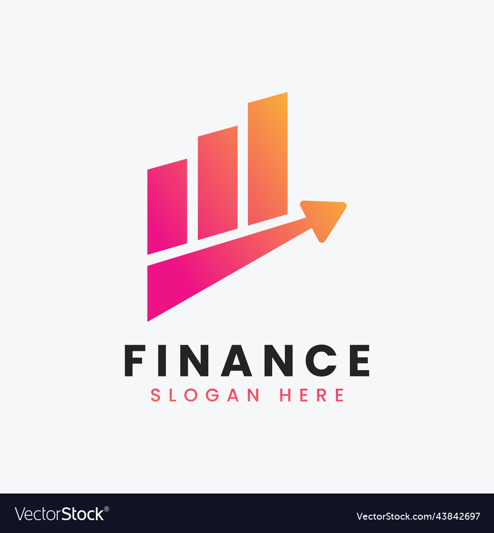 Creative growth data finance logo design Vector Image