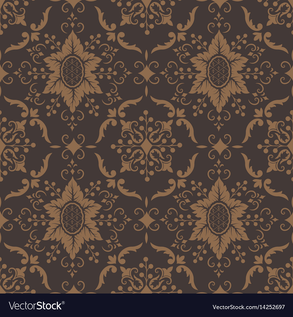 Damask seamless pattern background Royalty Free Vector Image