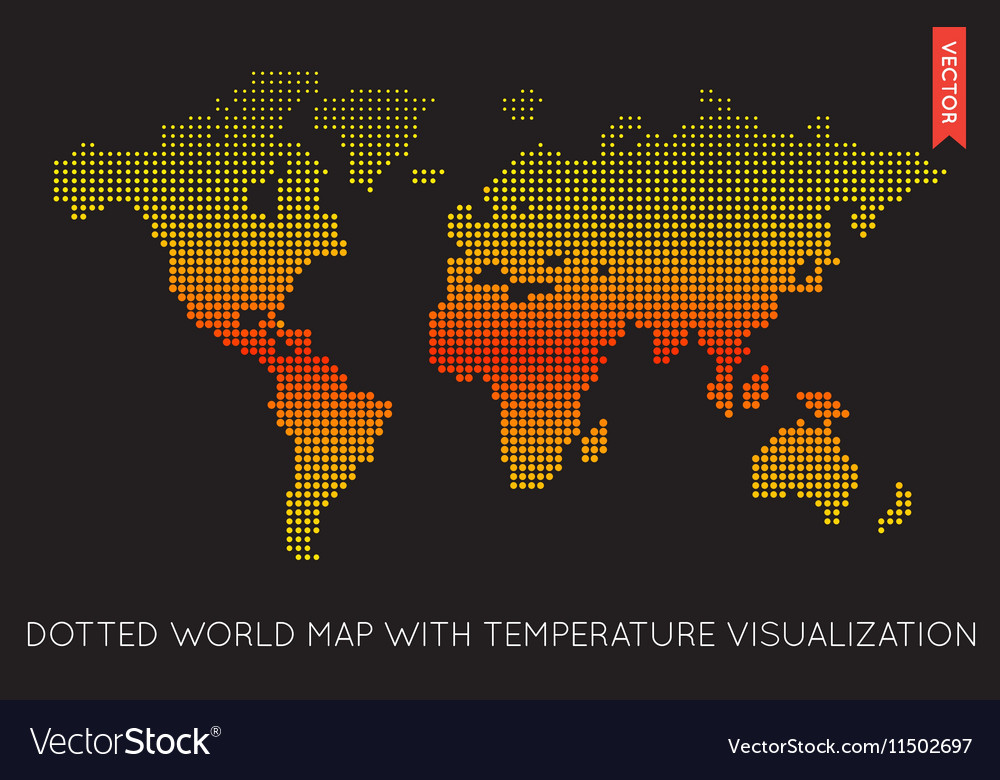 Flat World Map Infographic Map of the World Vector Image