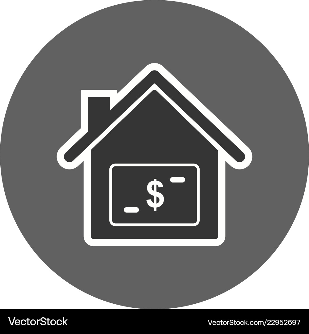 House price icon Royalty Free Vector Image - VectorStock
